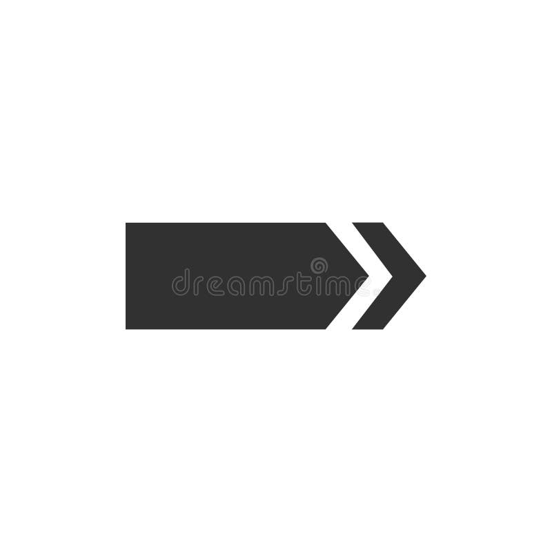 Icon of Right Rectangular Arrow. Vector Illustration Isolated on White ... Icon of Right Rectangular Arrow. Vector Illustration Isolated on White ...
