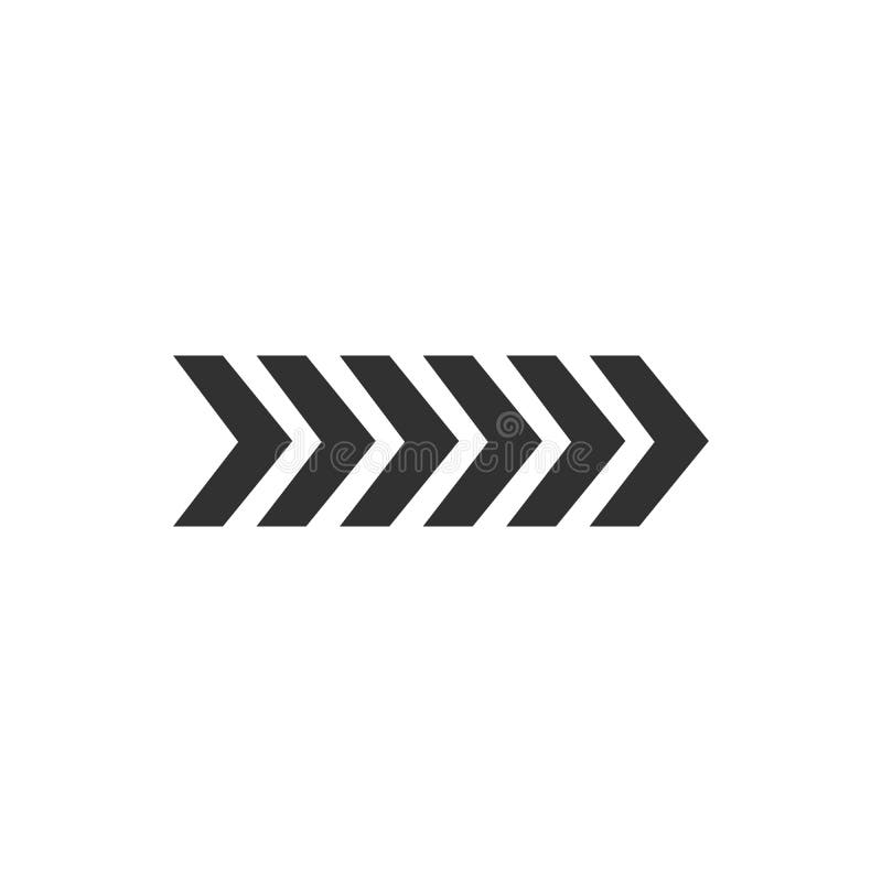 Icon of Right Rectangular Arrow. Vector Illustration Isolated on White ...