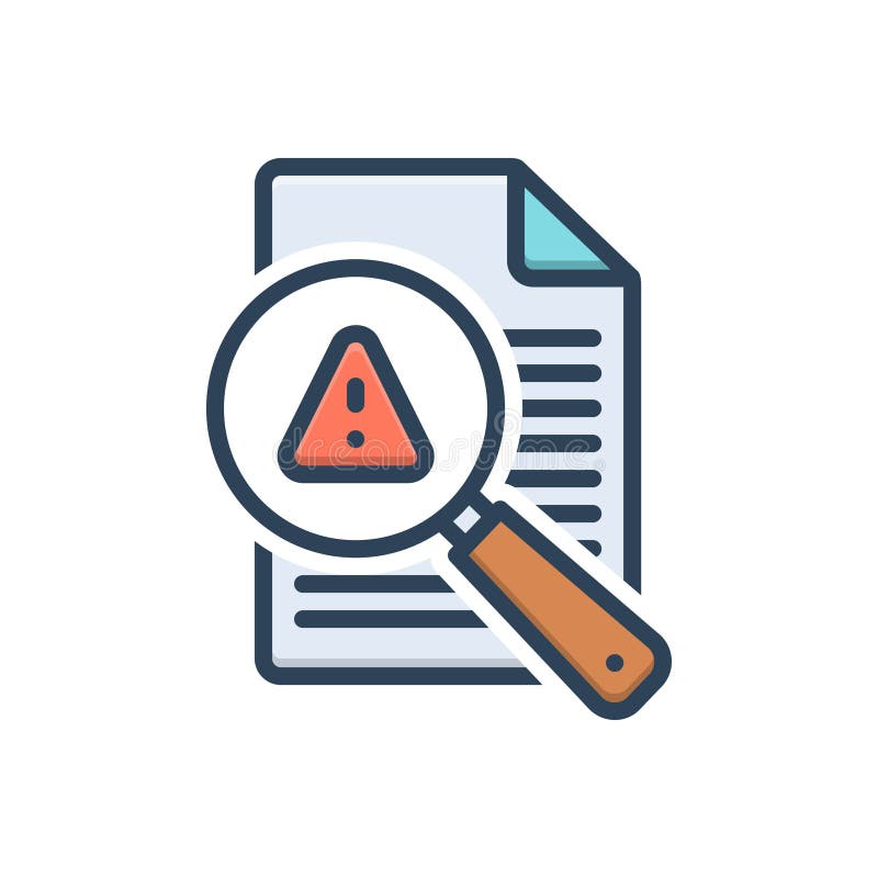 Color Illustration Icon for Risk, Alert and Assessment Stock Vector ...