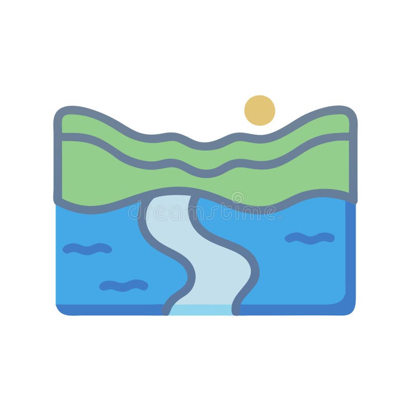 Icon for Rivers and Environment Stock Vector - Illustration of ...