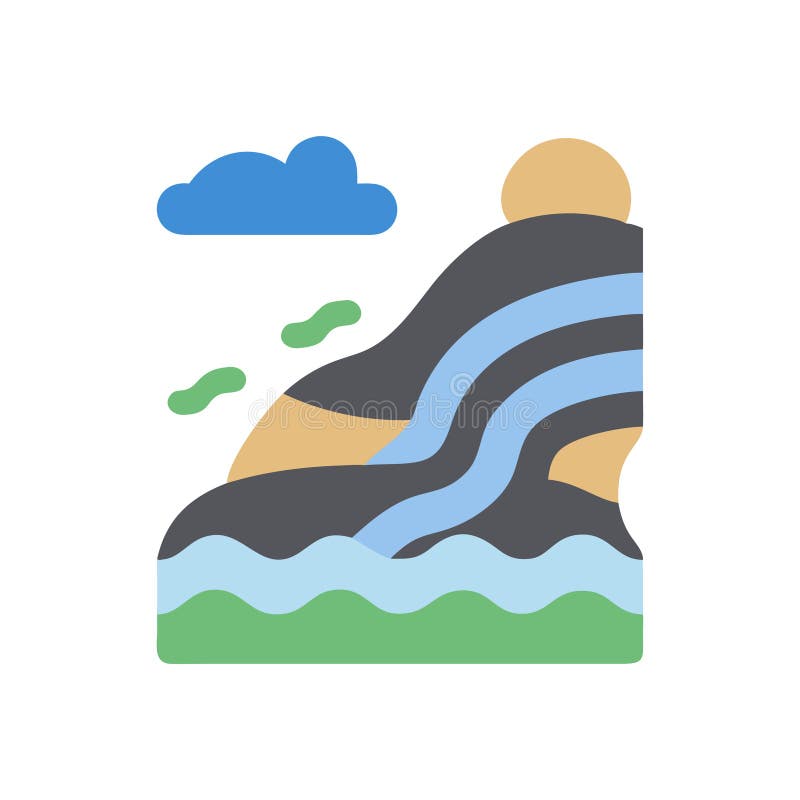 Icon for Rivers and Natural Scenery Stock Vector - Illustration of ...
