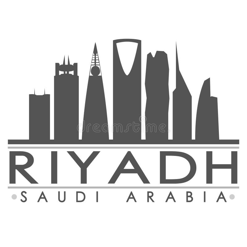 Riyadh Skyline City Icon Vector Art Design Stock Vector - Illustration ...