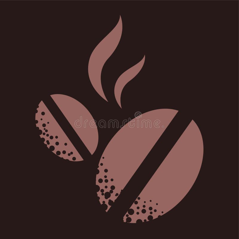 Icon with Roasted Coffee Beans. Stock Vector - Illustration of cafe ...