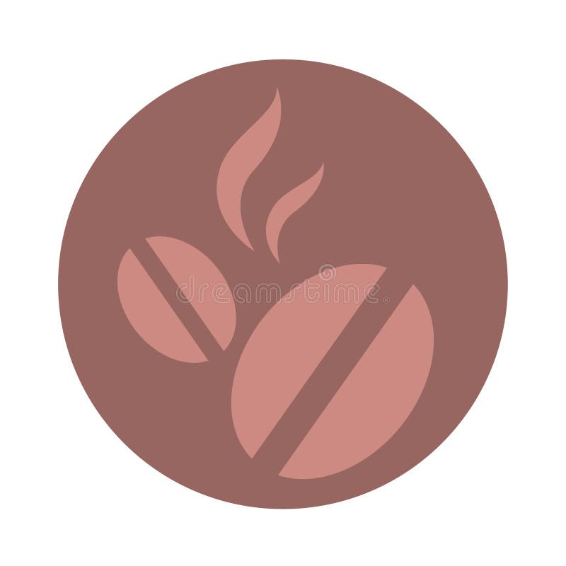 Icon with Roasted Coffee Beans Stock Vector - Illustration of morning ...