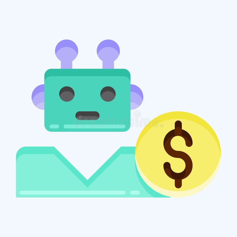 Icon Robo Advisor. Suitable for Education Symbol. Flat Style. Simple ...
