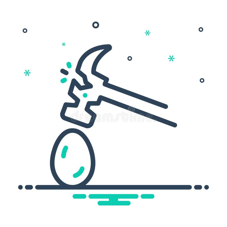 Mix Icon for Robust, Hammer and Strong Stock Vector - Illustration of ...