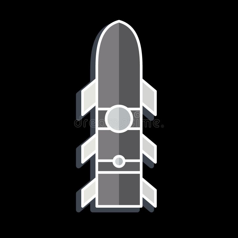 Icon Rocket. Related To Weapons Symbol. Glossy Style. Simple Design ...