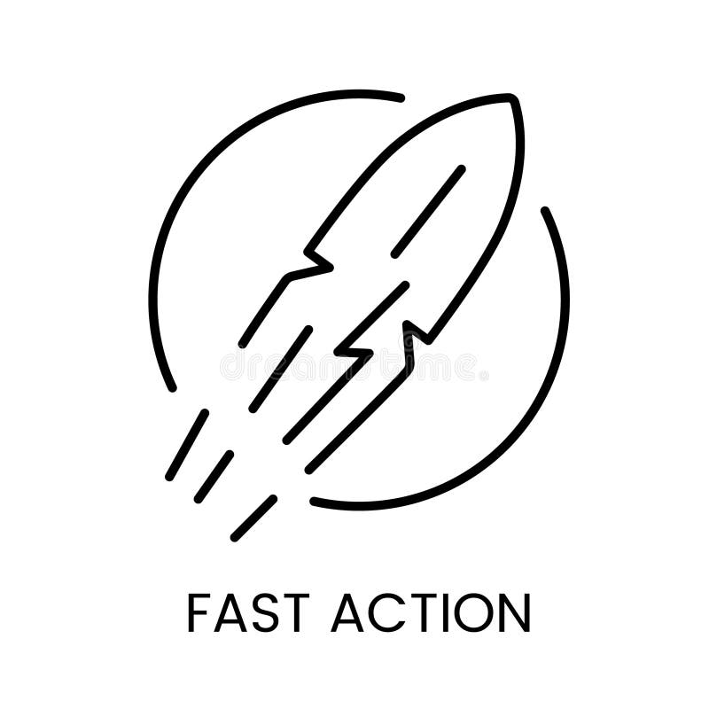 An Icon of a Rocket in Vector, Symbolizing Fast Action or Quick ...