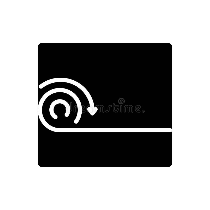 Black Solid Icon for Rolling, Roller and Steel Stock Illustration ...