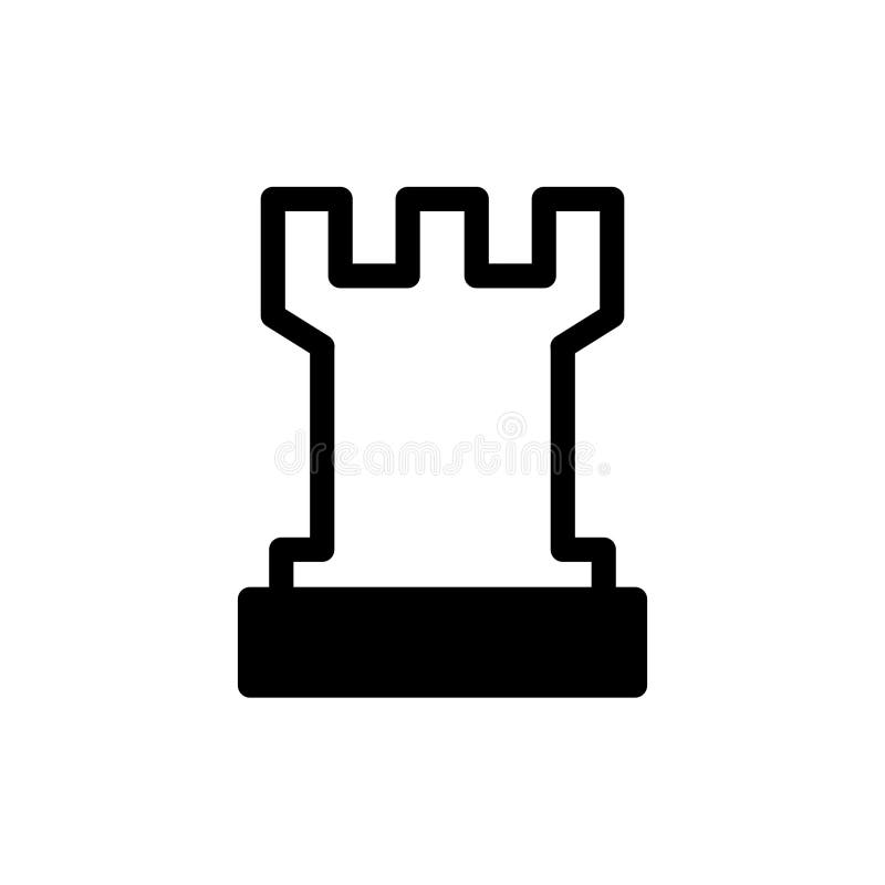 Icon Rook Chess Piece Symbol Design Stock Illustration - Illustration ...