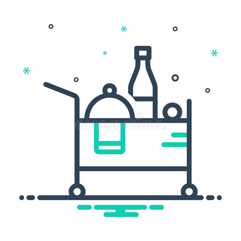 Mix Icon for Room Service, Beverage and Accommodation Stock Vector ...