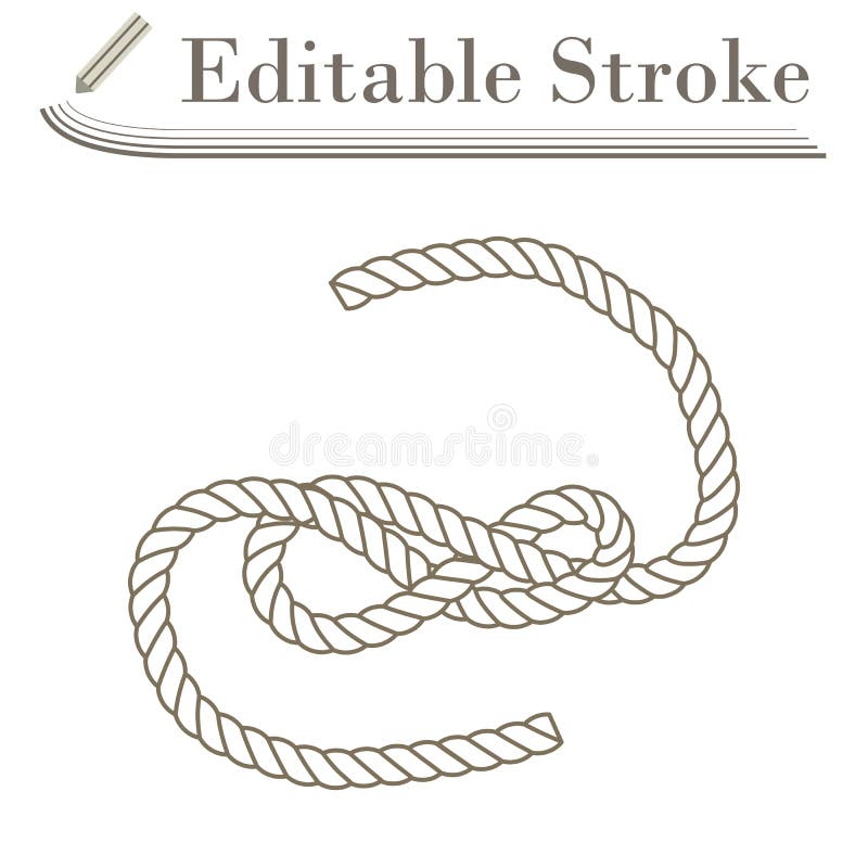 Icon of Rope stock vector. Illustration of rope, camping - 203682700