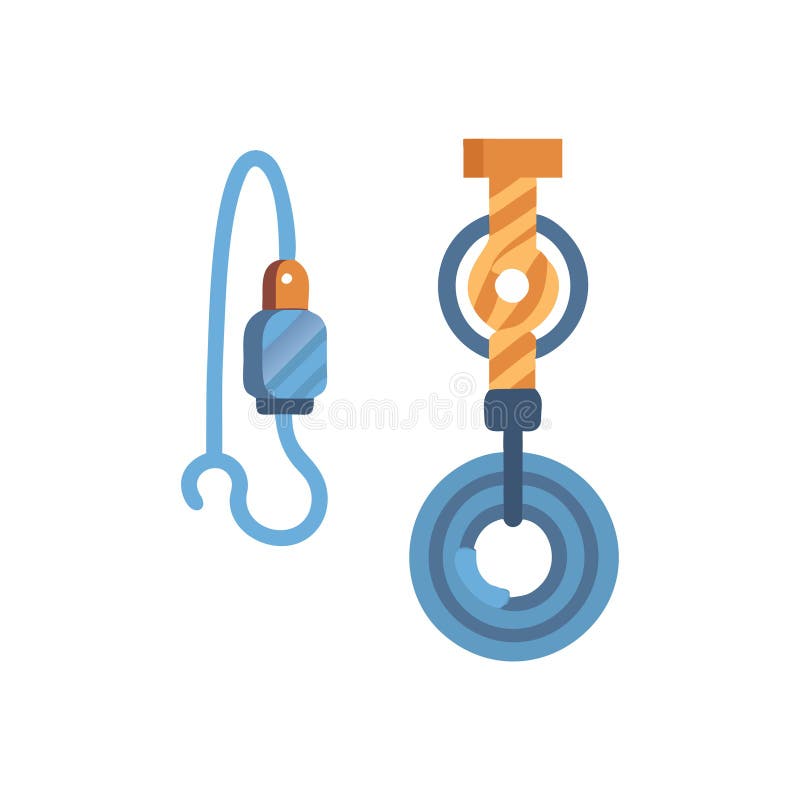 Icon of Rope Pulley for Efficient Lifting Stock Illustration ...