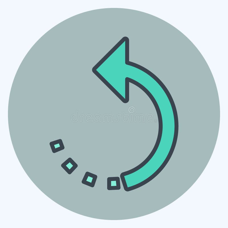 Icon Rotate Left. Suitable for Photo Editing Symbol. Color Mate Style ...