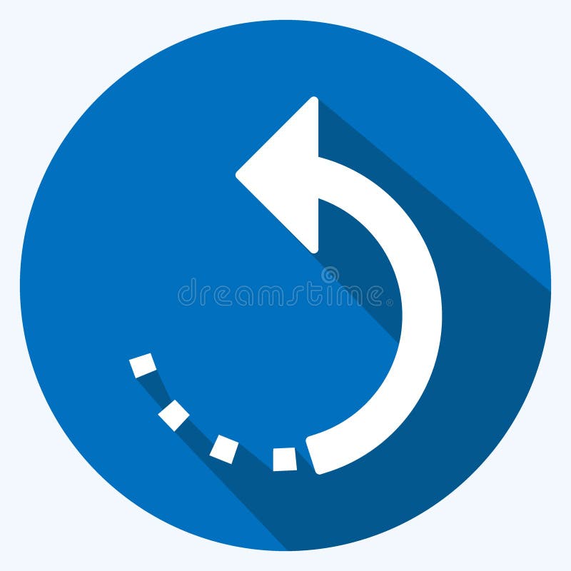 Icon Rotate Left. Suitable for Photo Editing Symbol. Long Shadow Style ...
