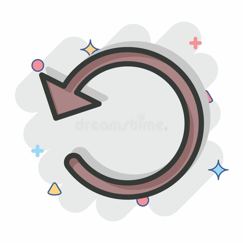 Icon Rotate. Related To Graphic Design Tools Symbol. Comic Style ...