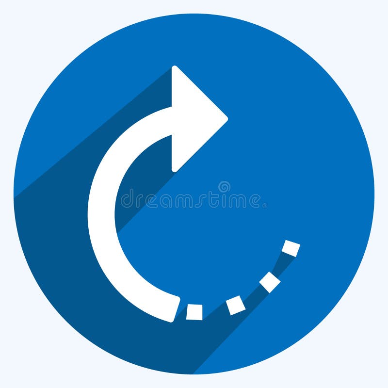 Icon Rotate Right. Suitable for Photo Editing Symbol. Long Shadow Style ...