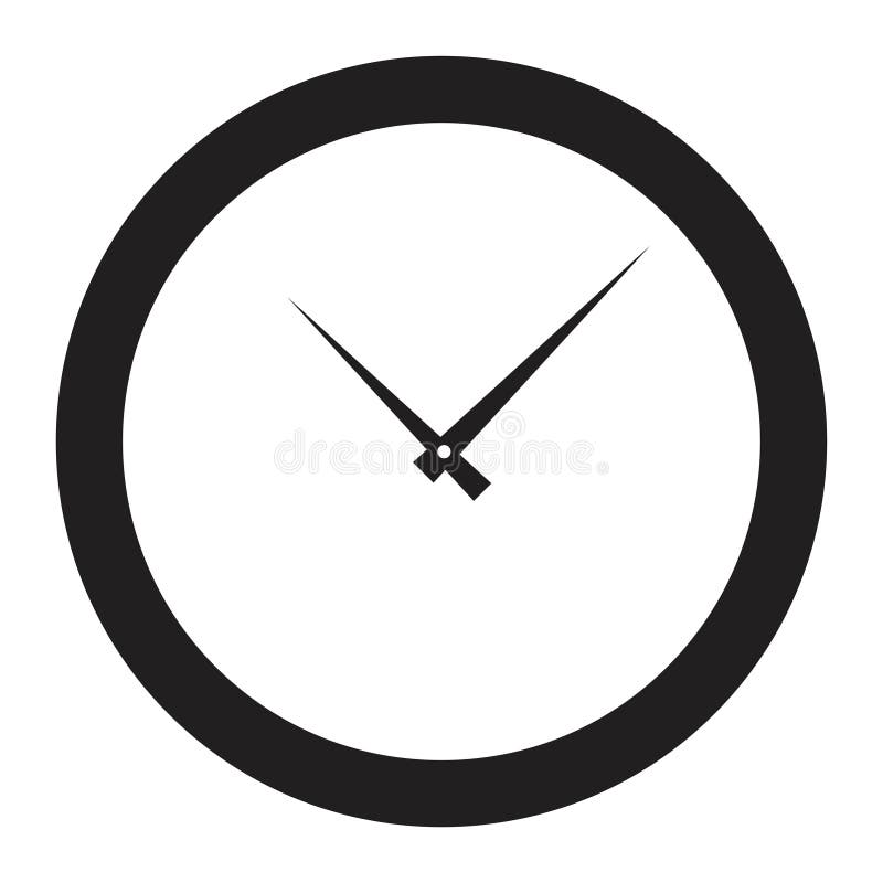Icon Round Hours in a Flat Style Stock Vector - Illustration of circle ...