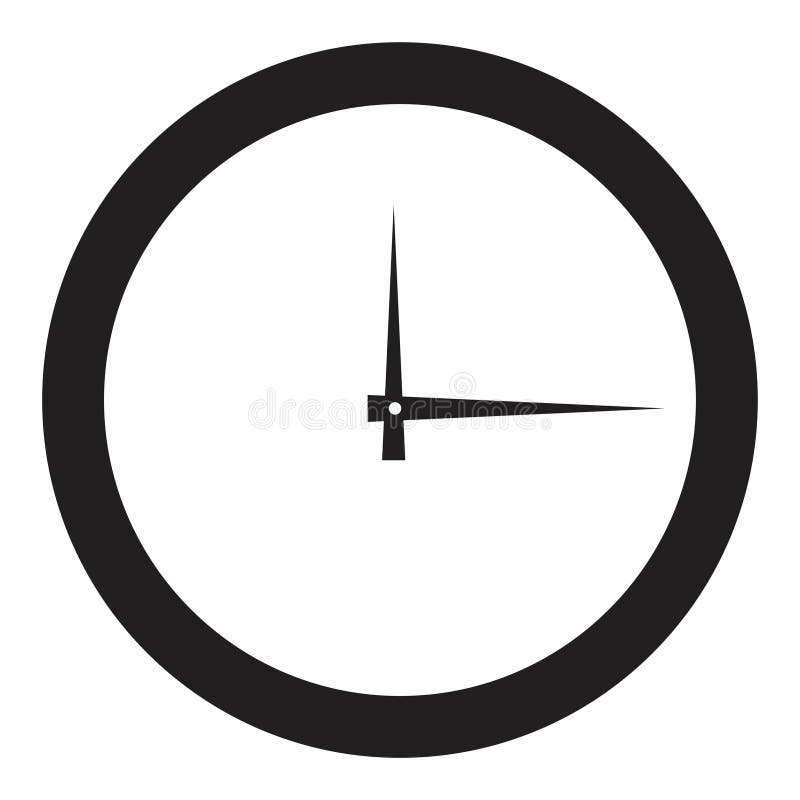 Icon Round Hours in a Flat Style Stock Illustration - Illustration of ...