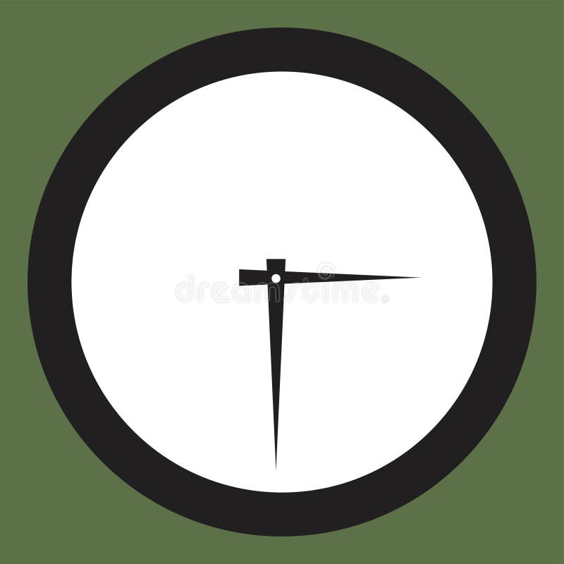 Icon Round Hours in a Flat Style Stock Vector - Illustration of clock ...