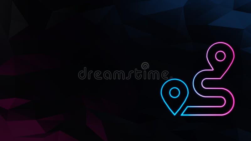 Icon of route navigation stock illustration. Illustration of mesh ...