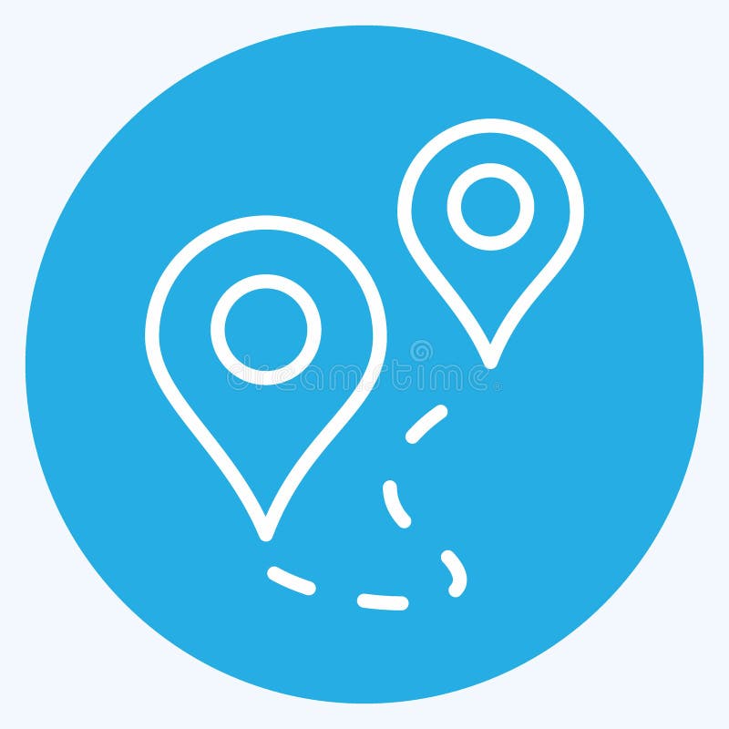 Icon Route. Suitable for Education Symbol. Blue Eyes Style. Simple ...