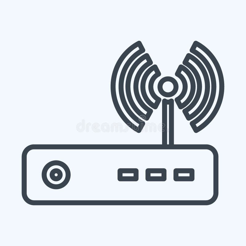 Icon Router - Line Style,Simple Illustration,Editable Stroke Stock ...