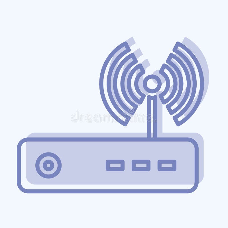 Icon Router - Two Tone Style,Simple Illustration,Editable Stroke Stock ...