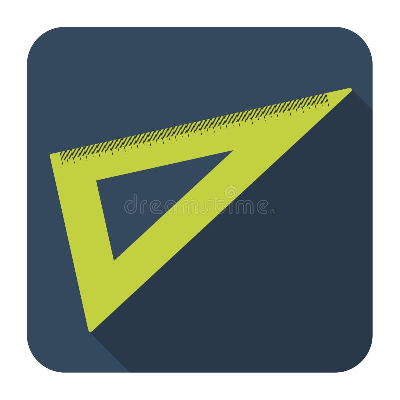 Icon of Ruler in Flat Design Stock Illustration - Illustration of ruler ...