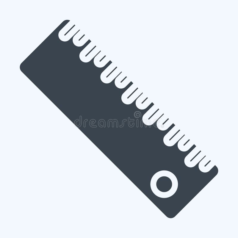 Icon Ruler. Suitable for Education Symbol. Glyph Style. Simple Design ...