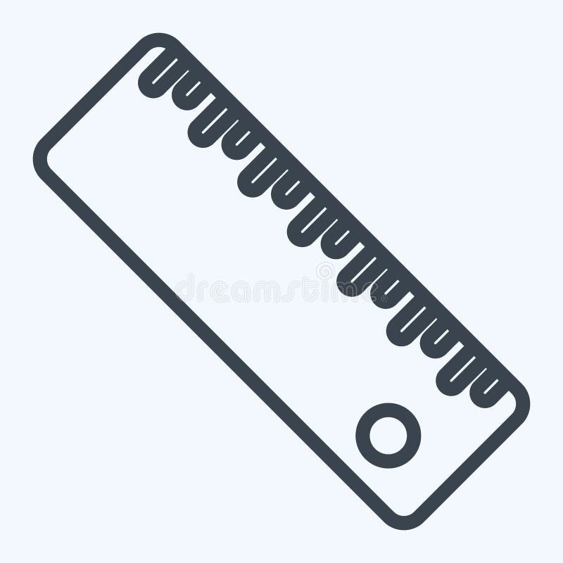 Icon Ruler. Suitable for Education Symbol. Line Style. Simple Design ...