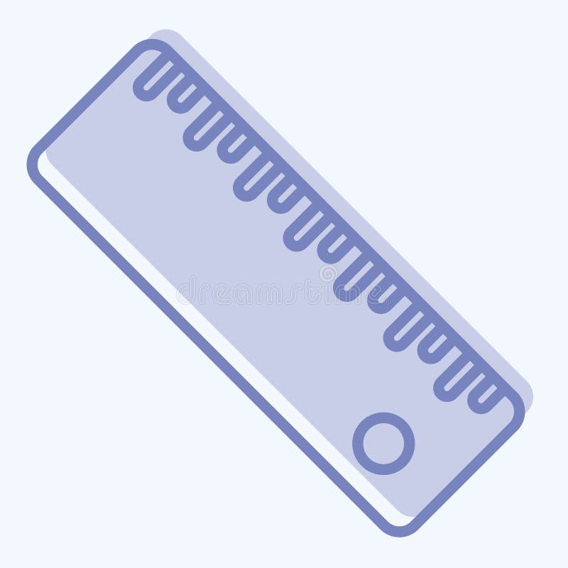 Icon Ruler. Suitable for Education Symbol. Two Tone Style. Simple ...