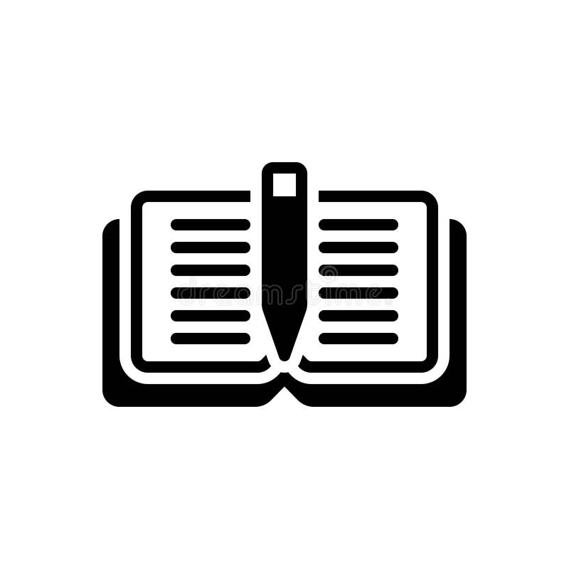 Black Solid Icon for Rules, Guideline and Rule Stock Illustration ...