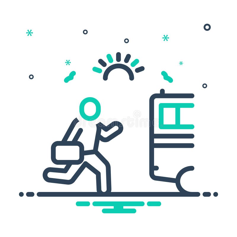Mix Icon for Run, Hurrying and Transport Stock Vector - Illustration of ...