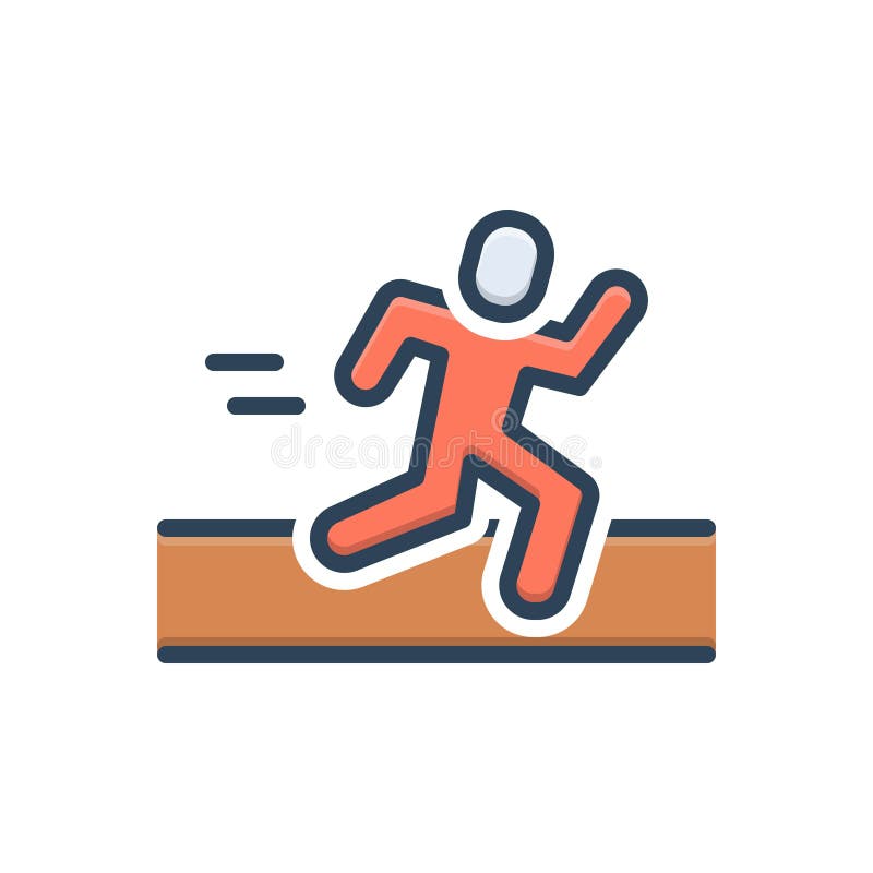 Color Illustration Icon for Runner, Sport and Marathoner Stock Vector ...