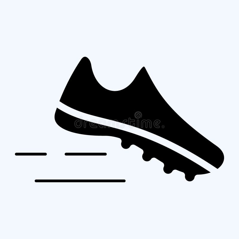 Icon Running. Suitable for Healthy Symbol. Glyph Style. Simple Design ...