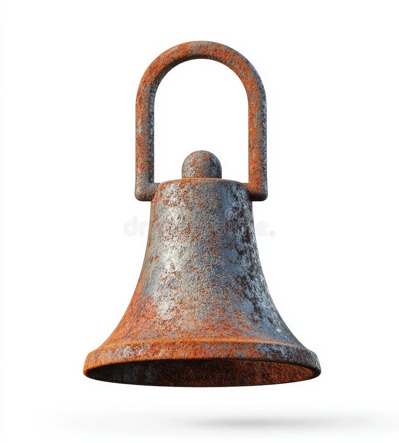 Icon of a Rustic Copper Bell in 3D Style, Ideal for Design Work and ...