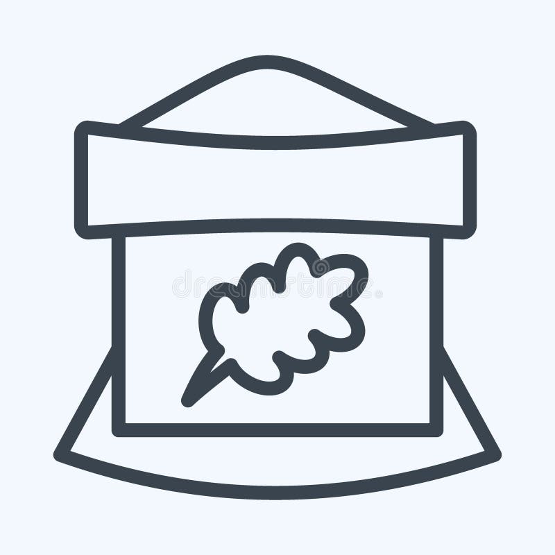 Icon Sack of Flour. Suitable for Education Symbol. Line Style. Simple ...