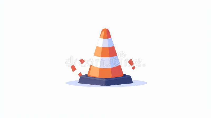 Icon for Safety Cones on the Road. Caution, Warning Sign with Striped ...