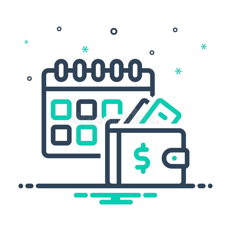 Mix Icon for Salary, Payment and Wallet Stock Vector - Illustration of ...