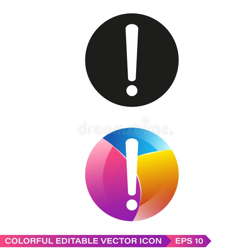 Colorful Exclamation Mark Icon Stock Illustrations – 5,006 Colorful ...
