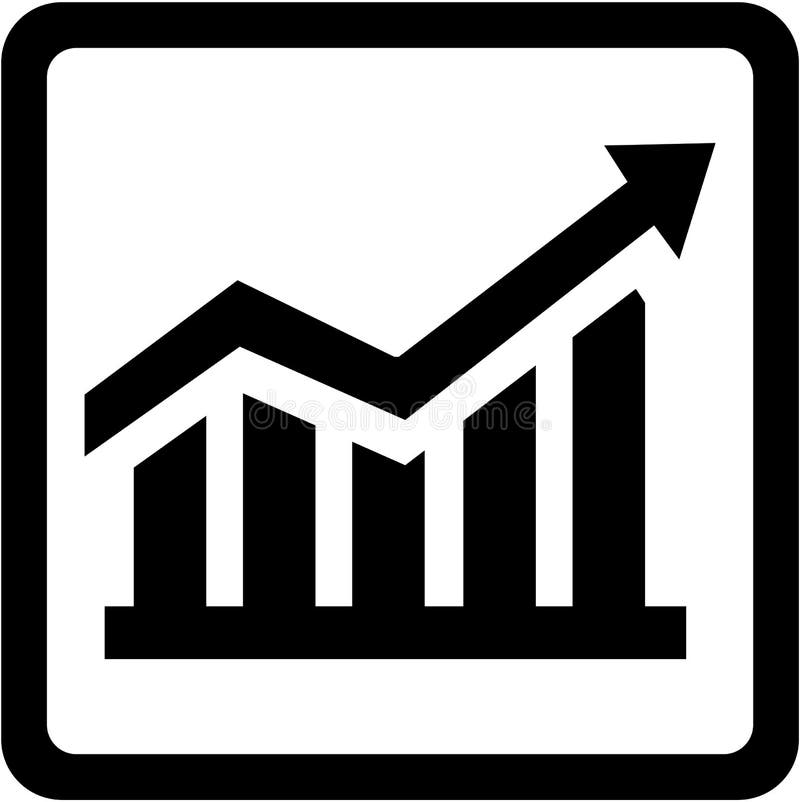Icon with sales up chart stock vector. Illustration of vector - 107159323