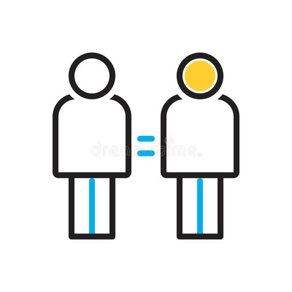 Multi Color Icon for Same, Common and Twin Stock Vector - Illustration ...