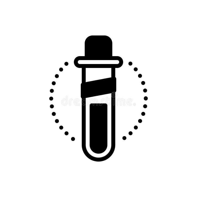 Black Solid Icon for Sample, Specimen and Blood Stock Vector ...