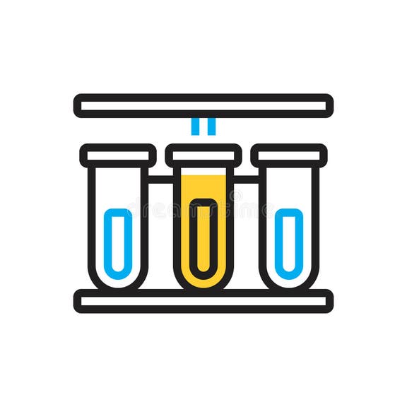 Multi Color Icon for Sample, Specimen and Test Stock Vector ...
