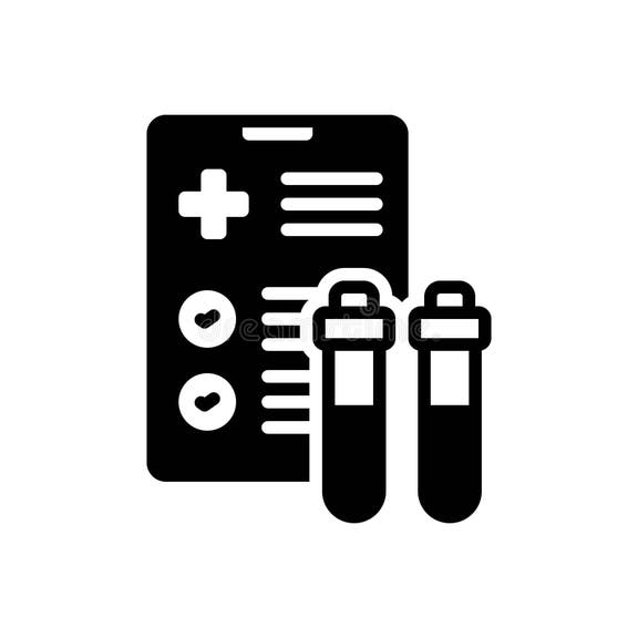 Black Solid Icon for Sampling, Laboratory and Lab Stock Vector ...