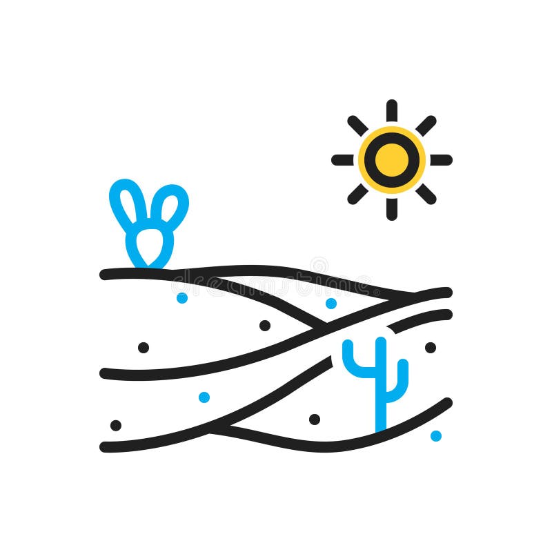 Multi Color Icon for Sand, Beach and Island Stock Illustration ...