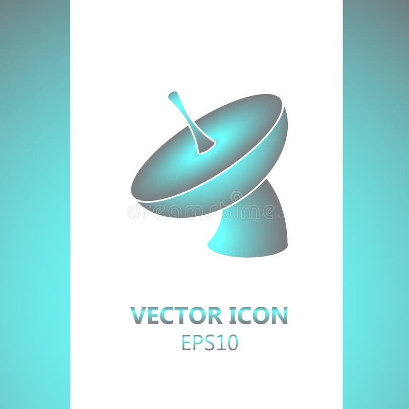 Icon Satellite Dish in Modern Style. Stock Illustration - Illustration ...