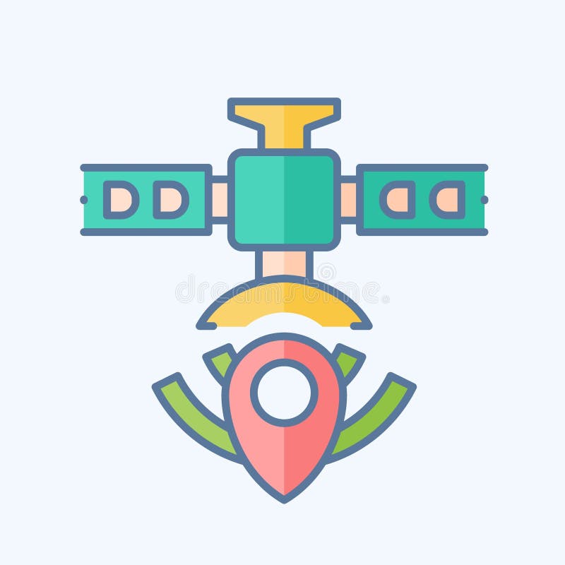 Icon Satellite Navigation. Related To Satellite Symbol. Doodle Style ...