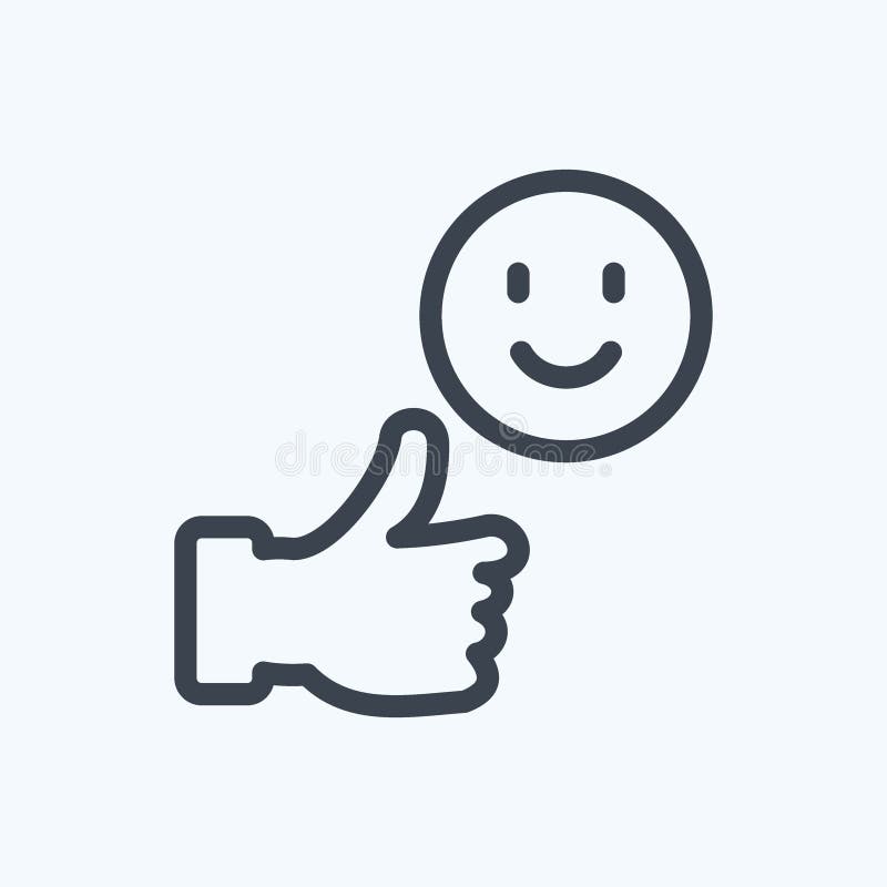 Icon Satisfaction. Suitable for Feedback Symbol. Line Style. Simple ...